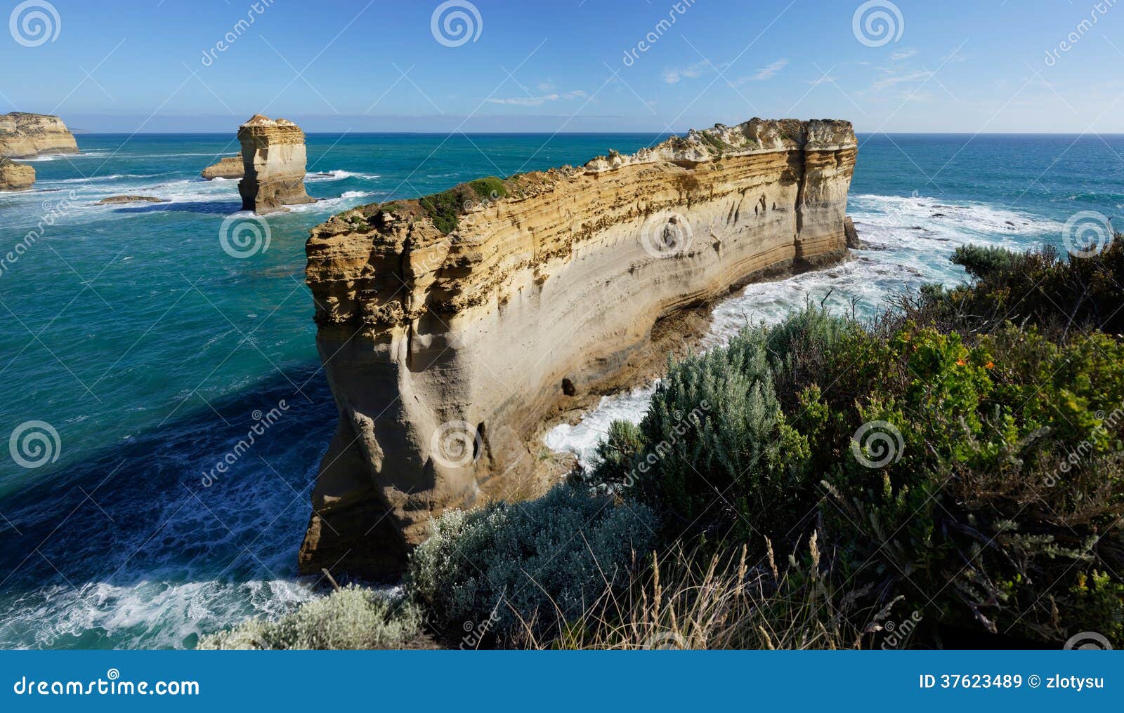 The Razorback, Great Ocean Road Stock Image - Image of limestone ...