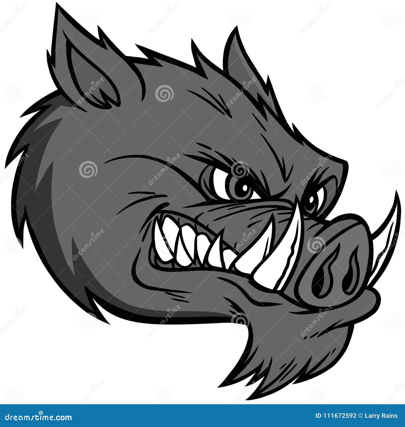 Razorback Mascot Extreme Illustration Stock Vector - Illustration of ...