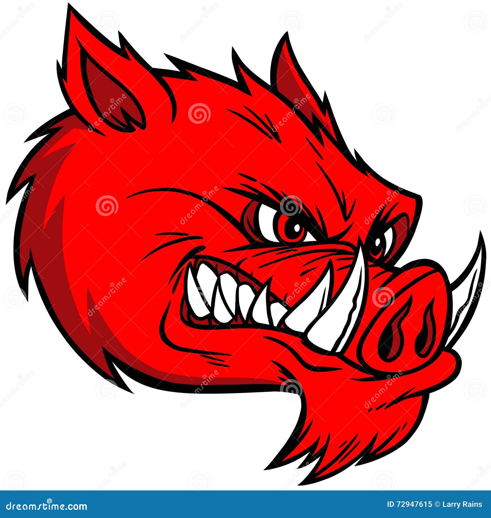 Razorback Mascot Sport Esport Logo Design Vector Illustration ...