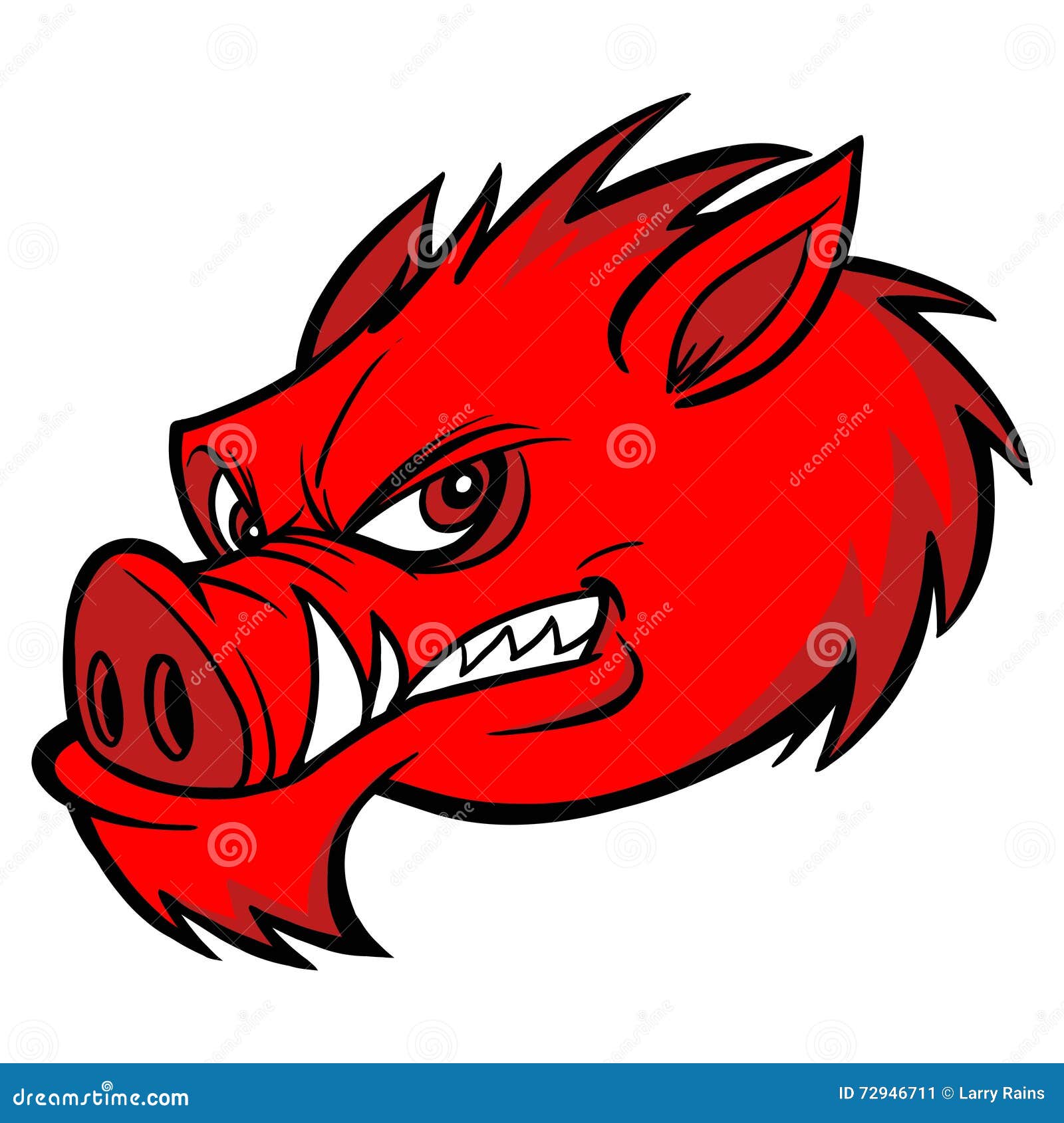 Razorback Mascot stock vector. Illustration of vector - 72946711