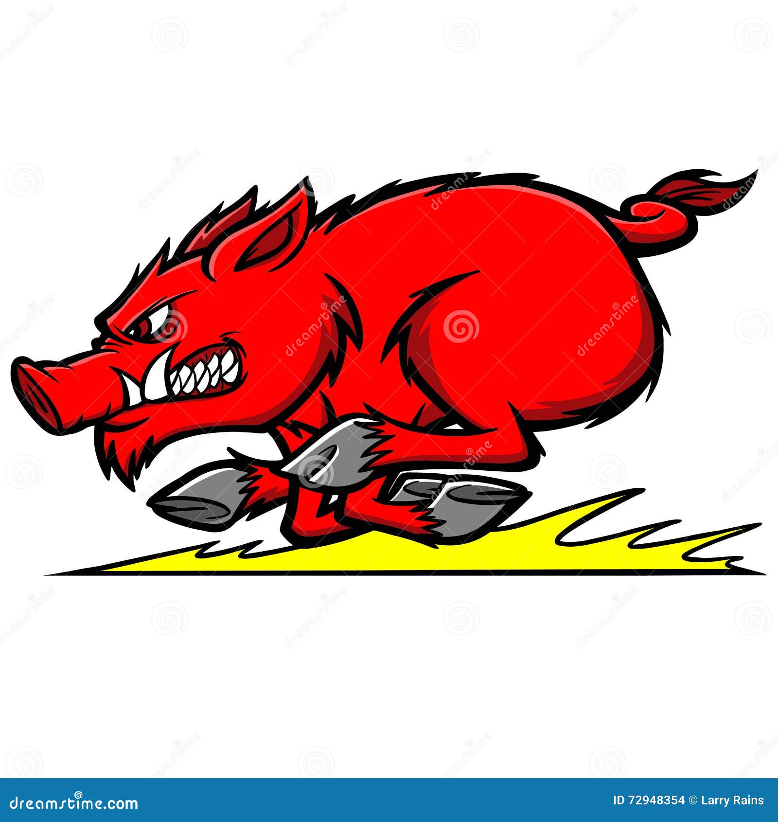 Razorback Run stock vector. Illustration of conflict - 72948354