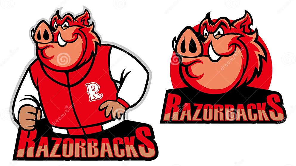 Razorback school mascot stock vector. Illustration of teeth - 45673518