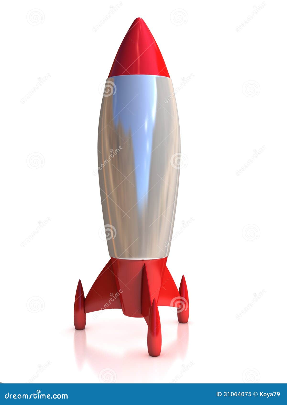 Razzo 3d isolato illustrazione di stock. Illustrazione di missile ...