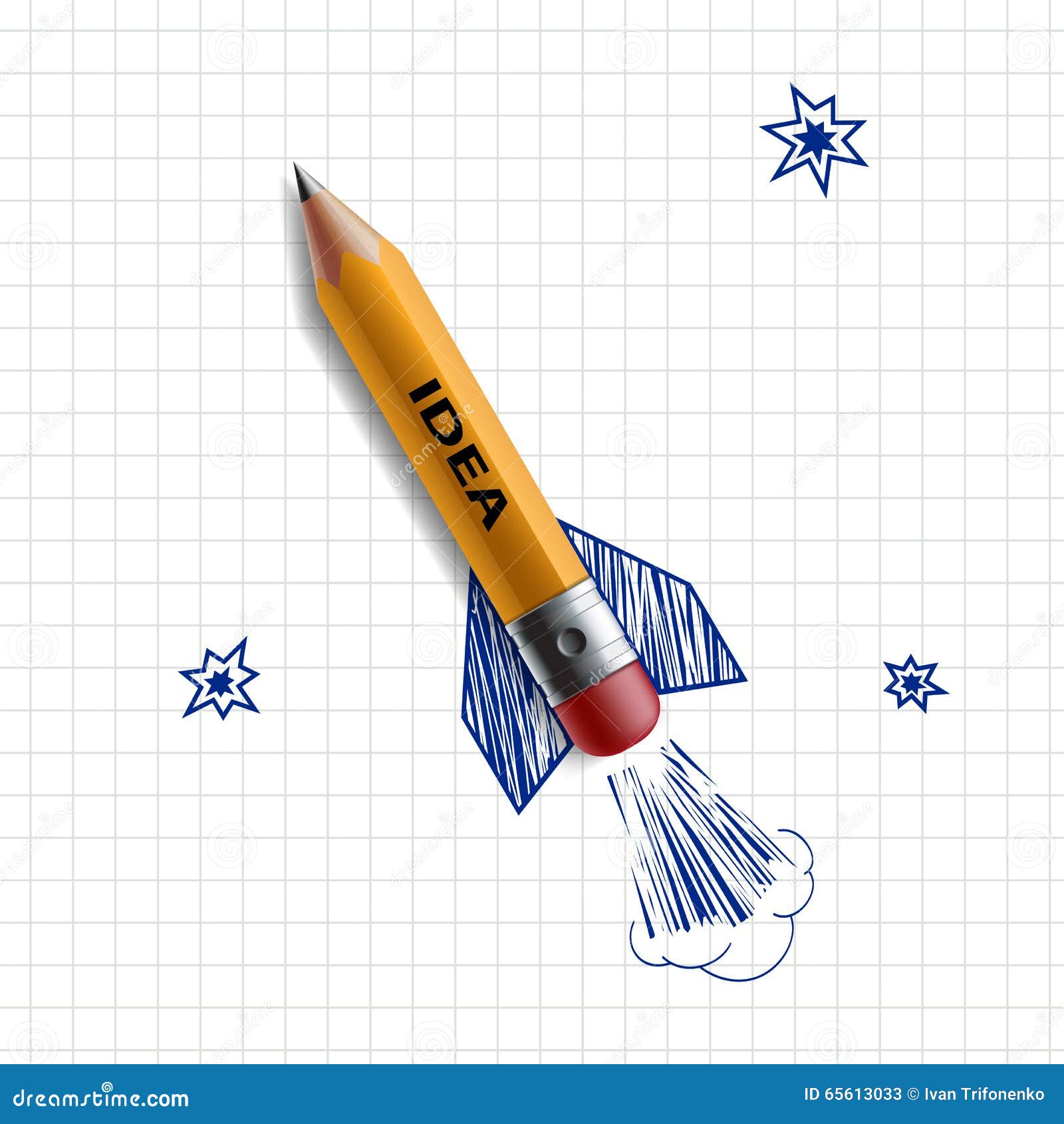 Razzo Della Matita Illustrazione Di Riserva Illustrazione Vettoriale ...