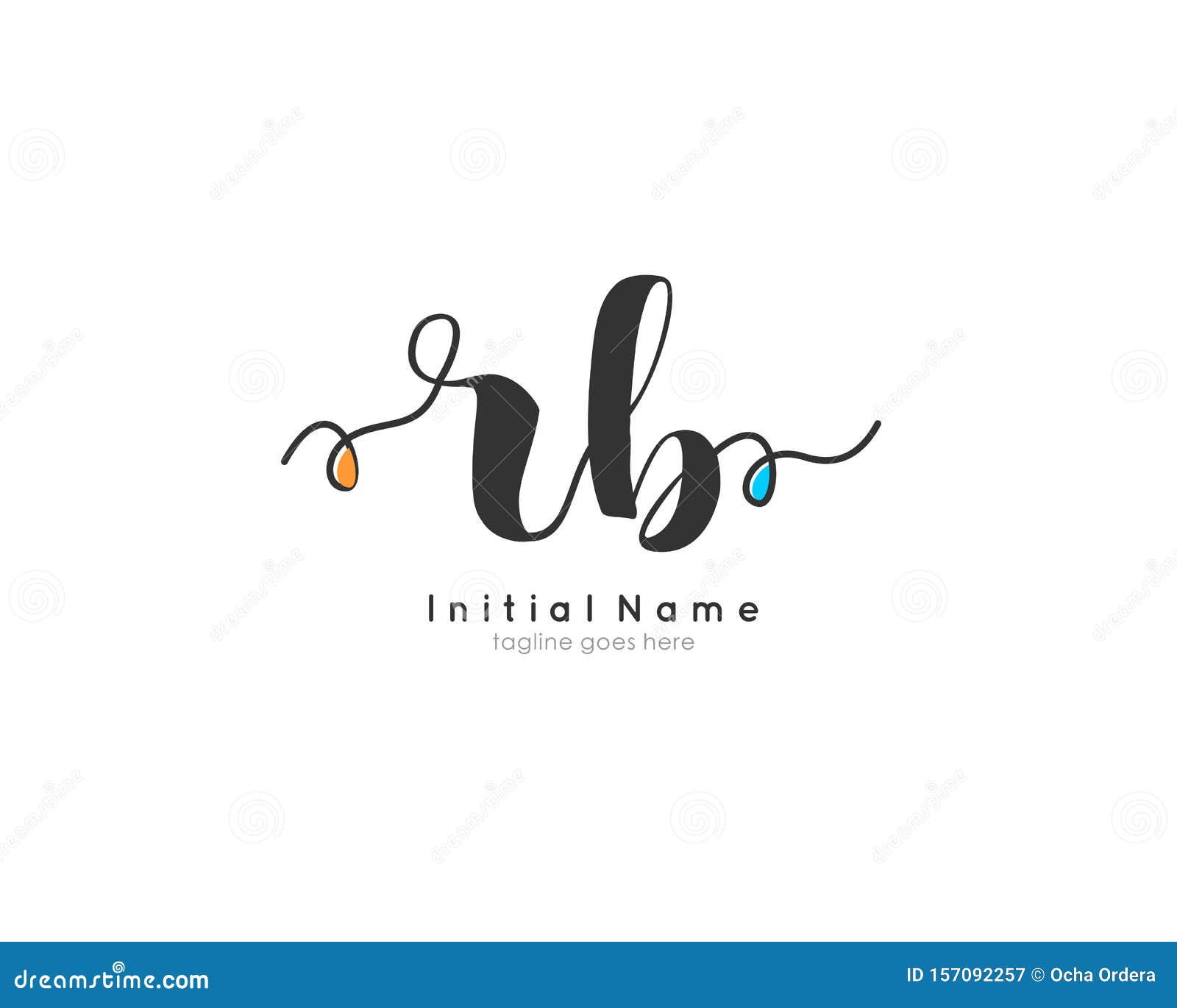 Rb Firma Inicial Plantilla Vectorial Plantilla De Logotipo De Firma