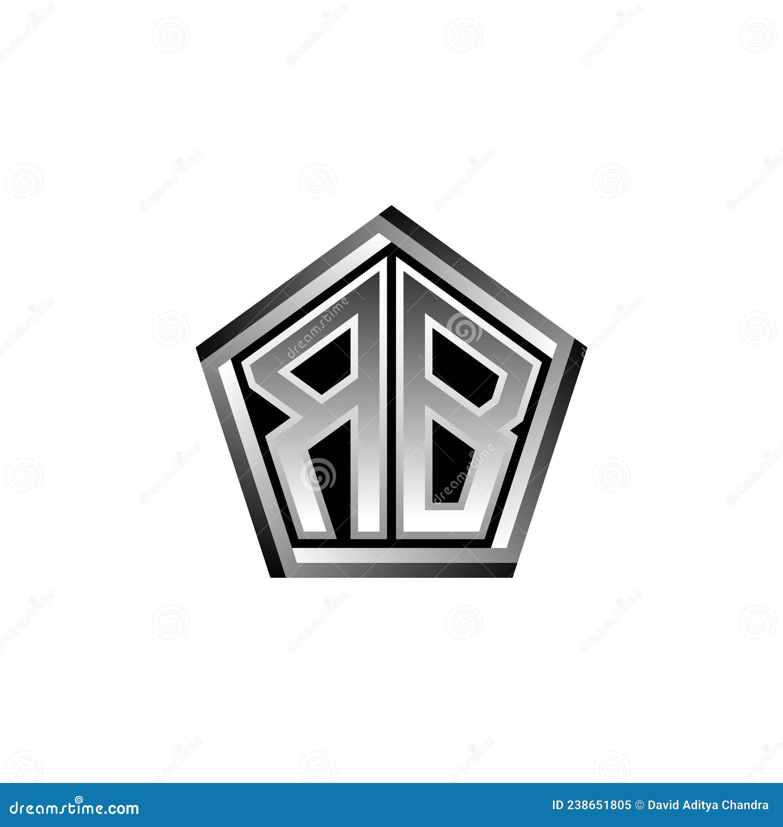 RB Logo Monogram Silver Geometric Modern Design Stock Vector ...