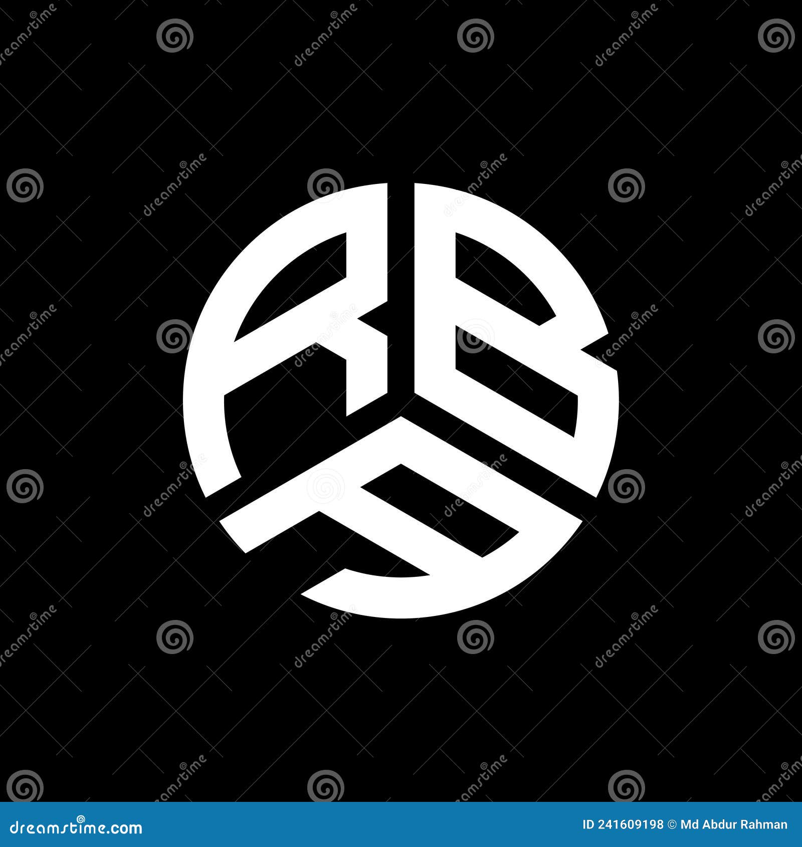 RBA Letter Logo Design On Black Background. RBA Creative Initials ...