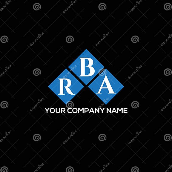 RBA Letter Logo Design on BLACK Background. RBA Creative Initials ...