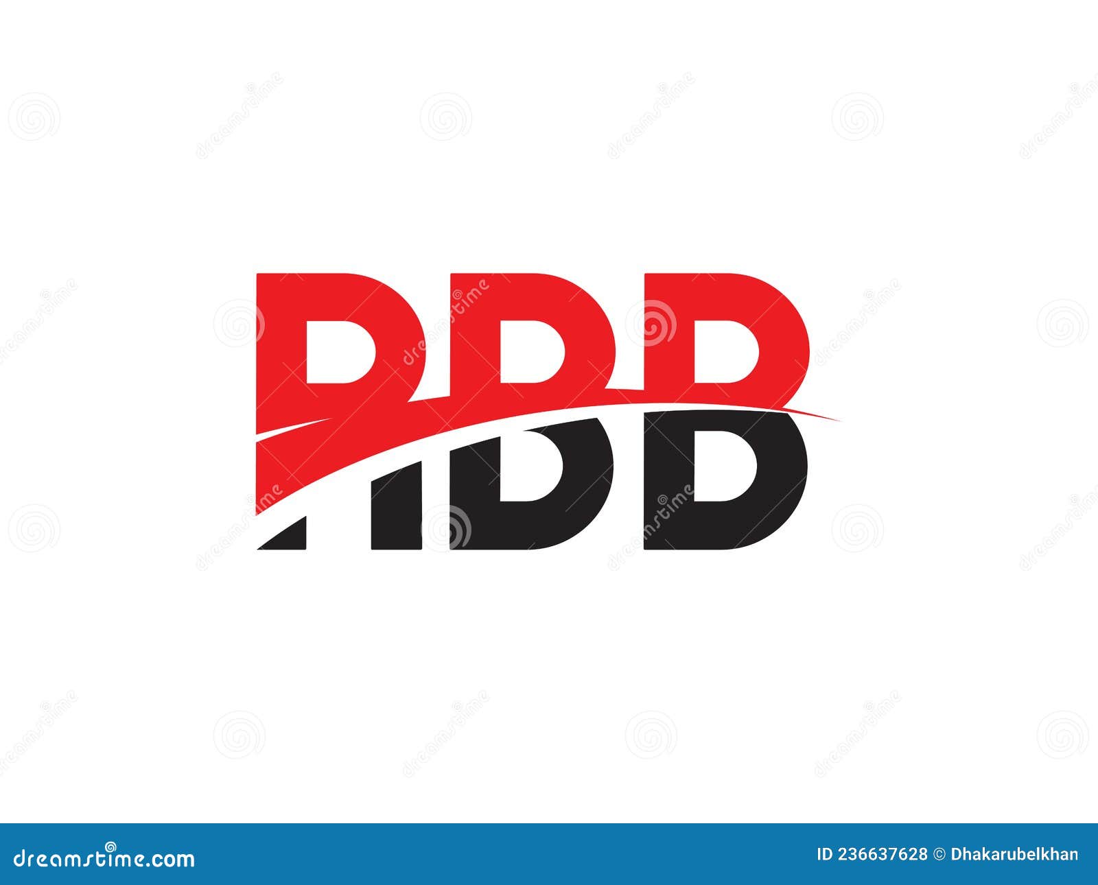 RBB Letter Initial Logo Design Vector Illustration Stock Vector ...