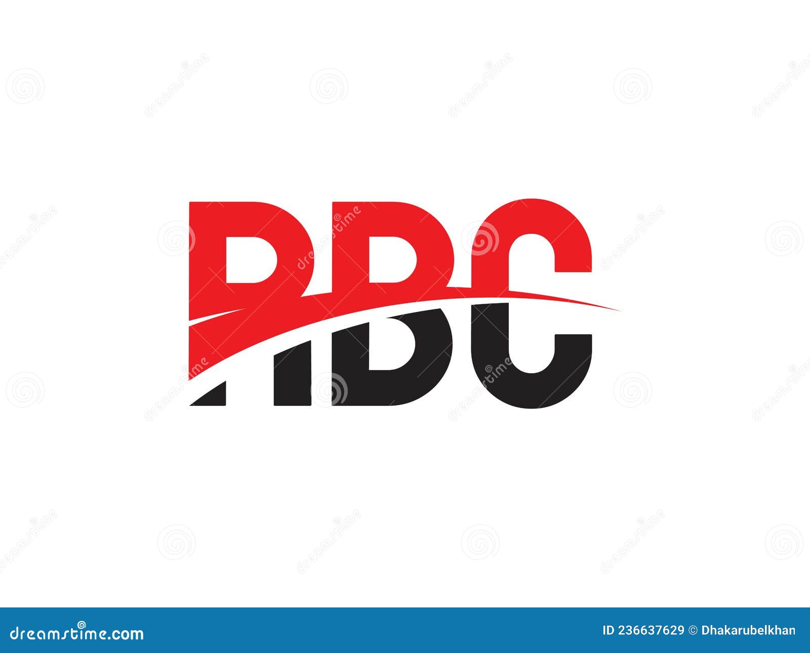 RBC Letter Initial Logo Design Vector Illustration Stock Vector ...