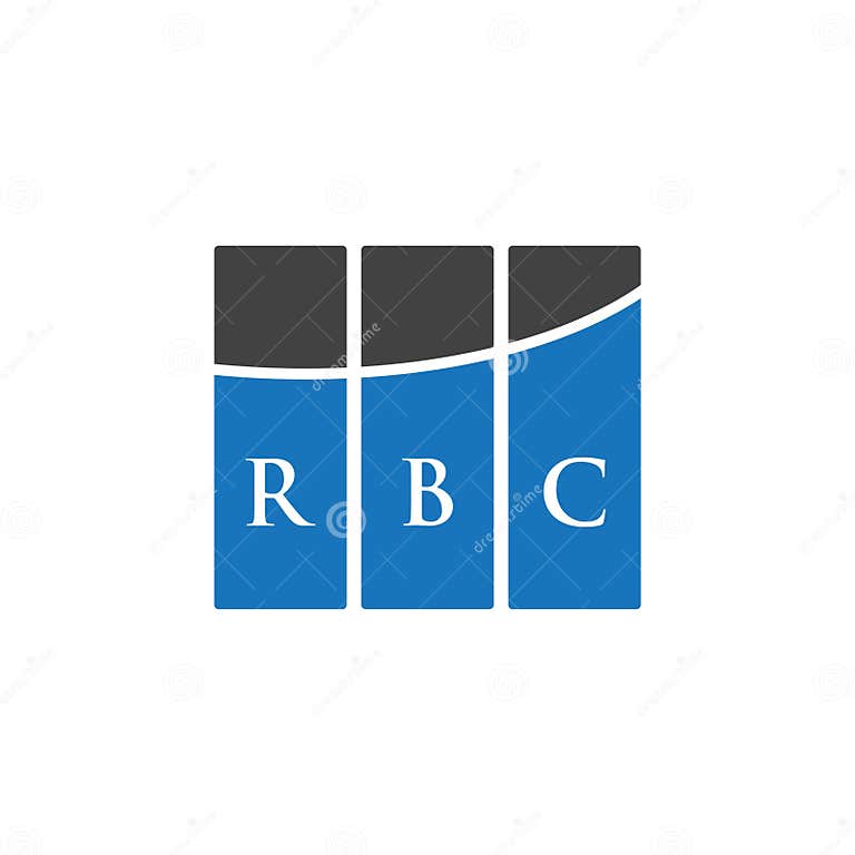 RBC Letter Logo Design on WHITE Background. RBC Creative Initials ...