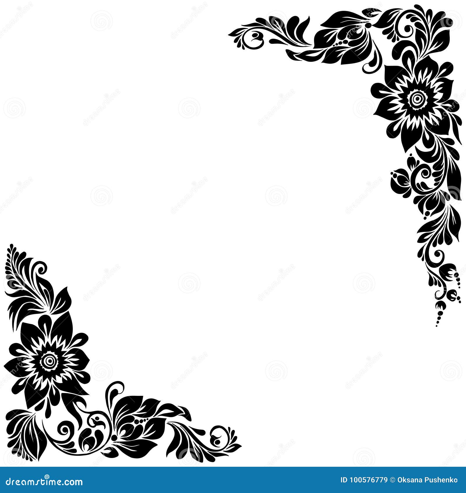 Decorative corner frame stock vector. Illustration of scroll - 100576779