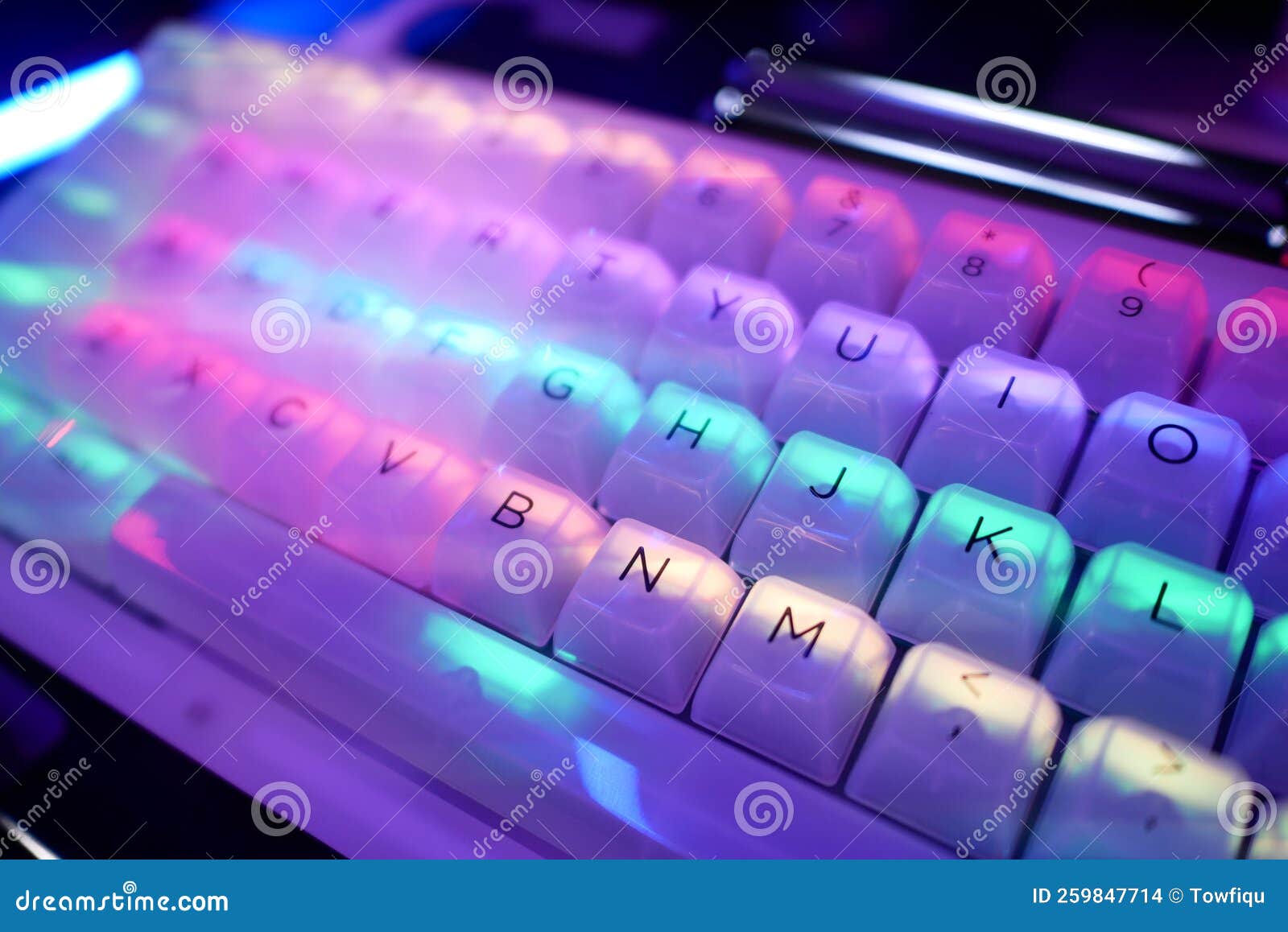 The RBG Backlight for Laptop Keyboard Stock Photo - Image of keyboard ...