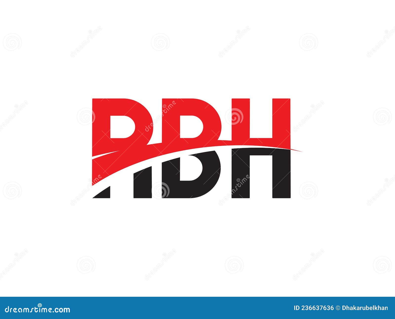 RBH Letter Initial Logo Design Vector Illustration Stock Vector ...