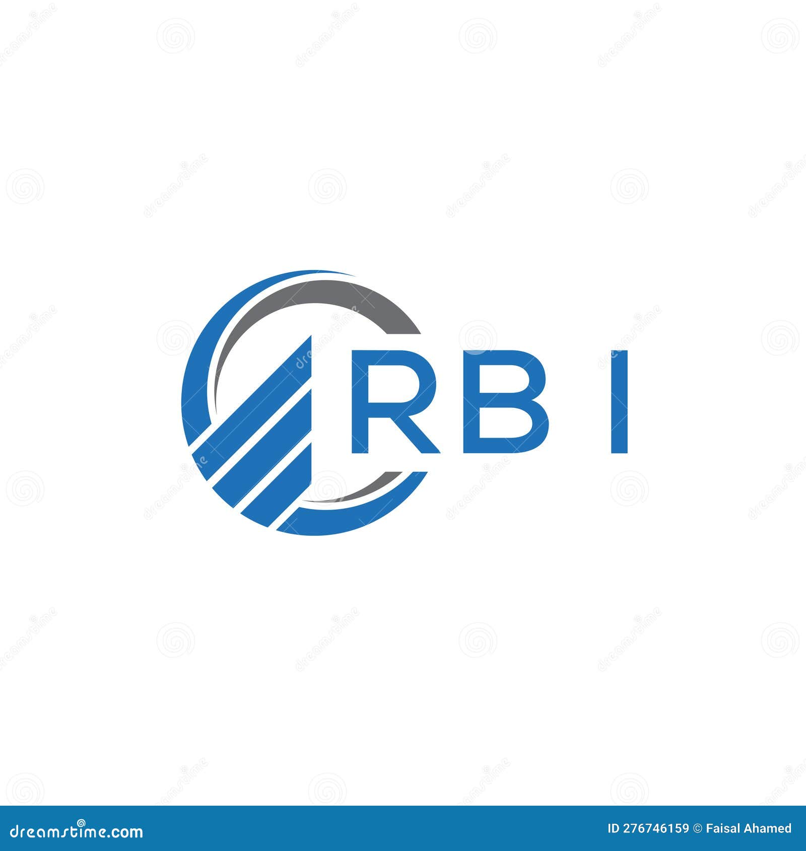 RBI Abstract Technology Logo Design on White Background. RBI Creative ...