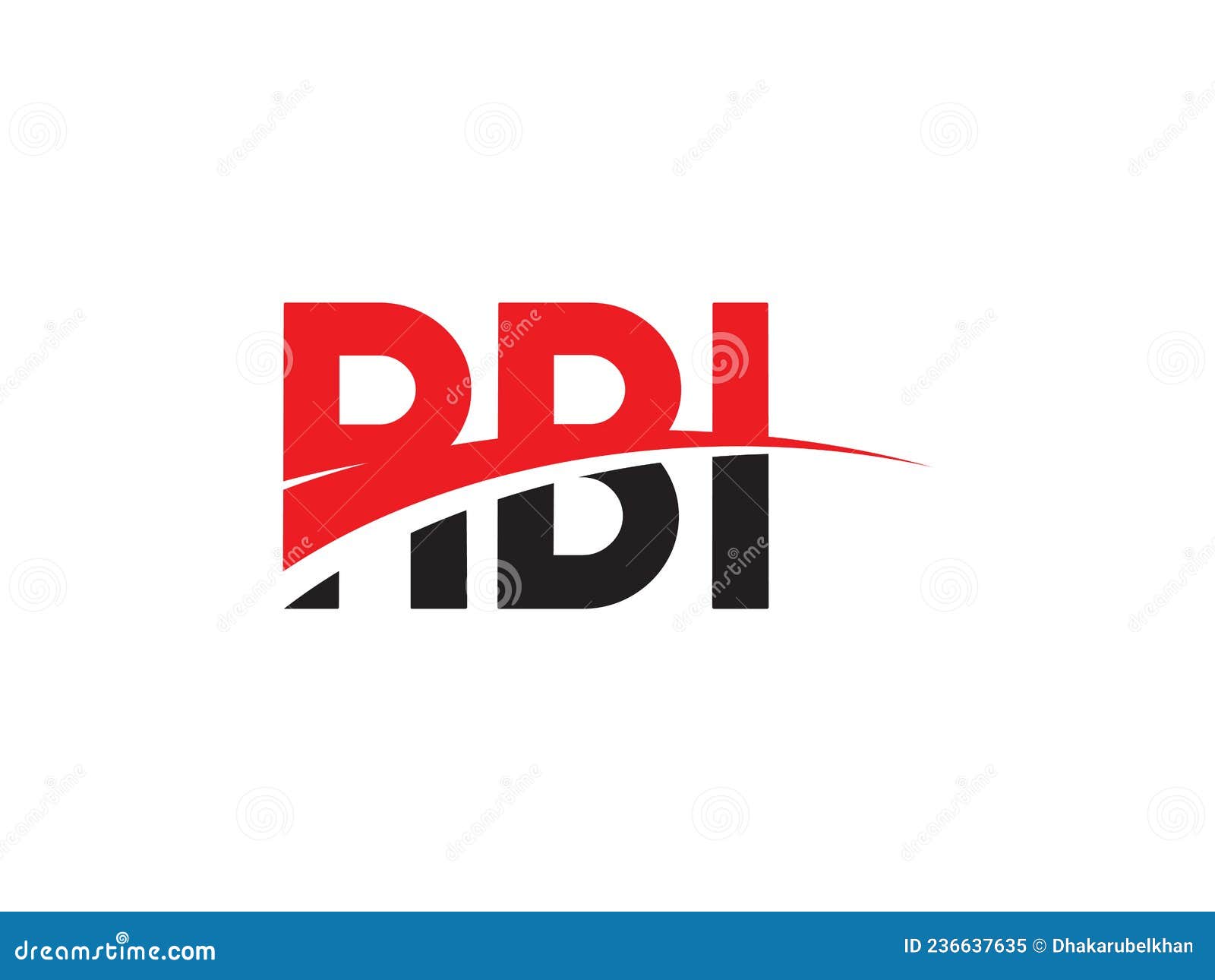 RBI Letter Initial Logo Design Vector Illustration Stock Vector ...