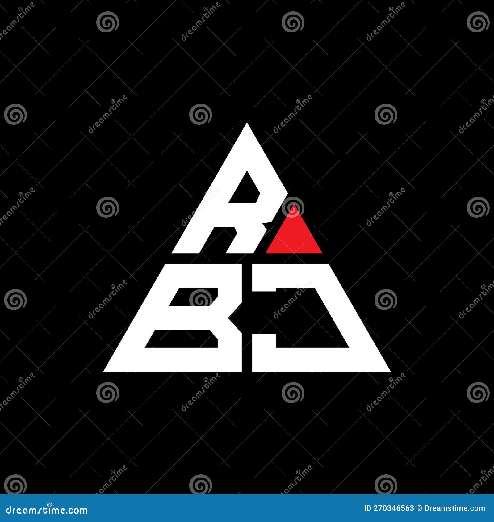 RBJ Triangle Letter Logo Design with Triangle Shape. RBJ Triangle Logo ...