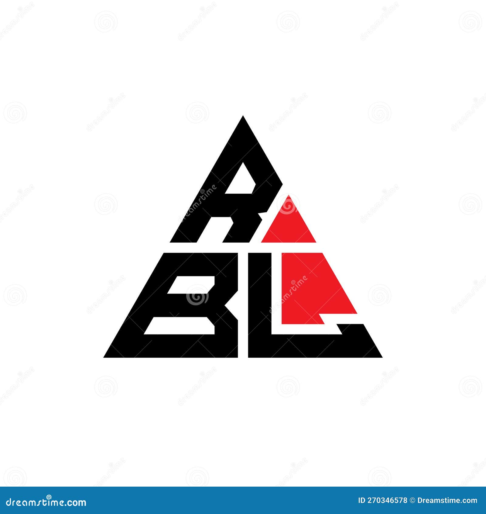 RBL Triangle Letter Logo Design with Triangle Shape. RBL Triangle Logo ...