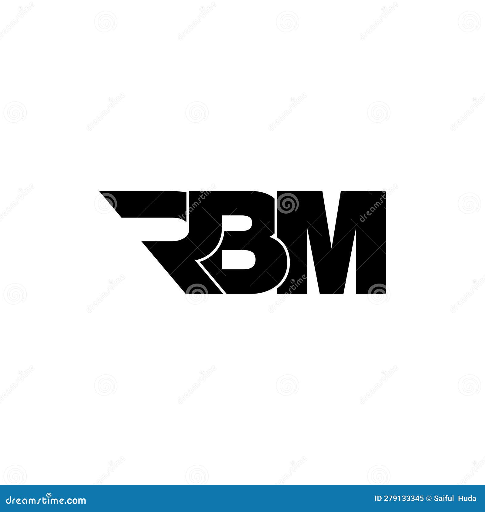 RBM Letter Monogram Logo Design Vector Stock Vector - Illustration of design, circle: 279133345