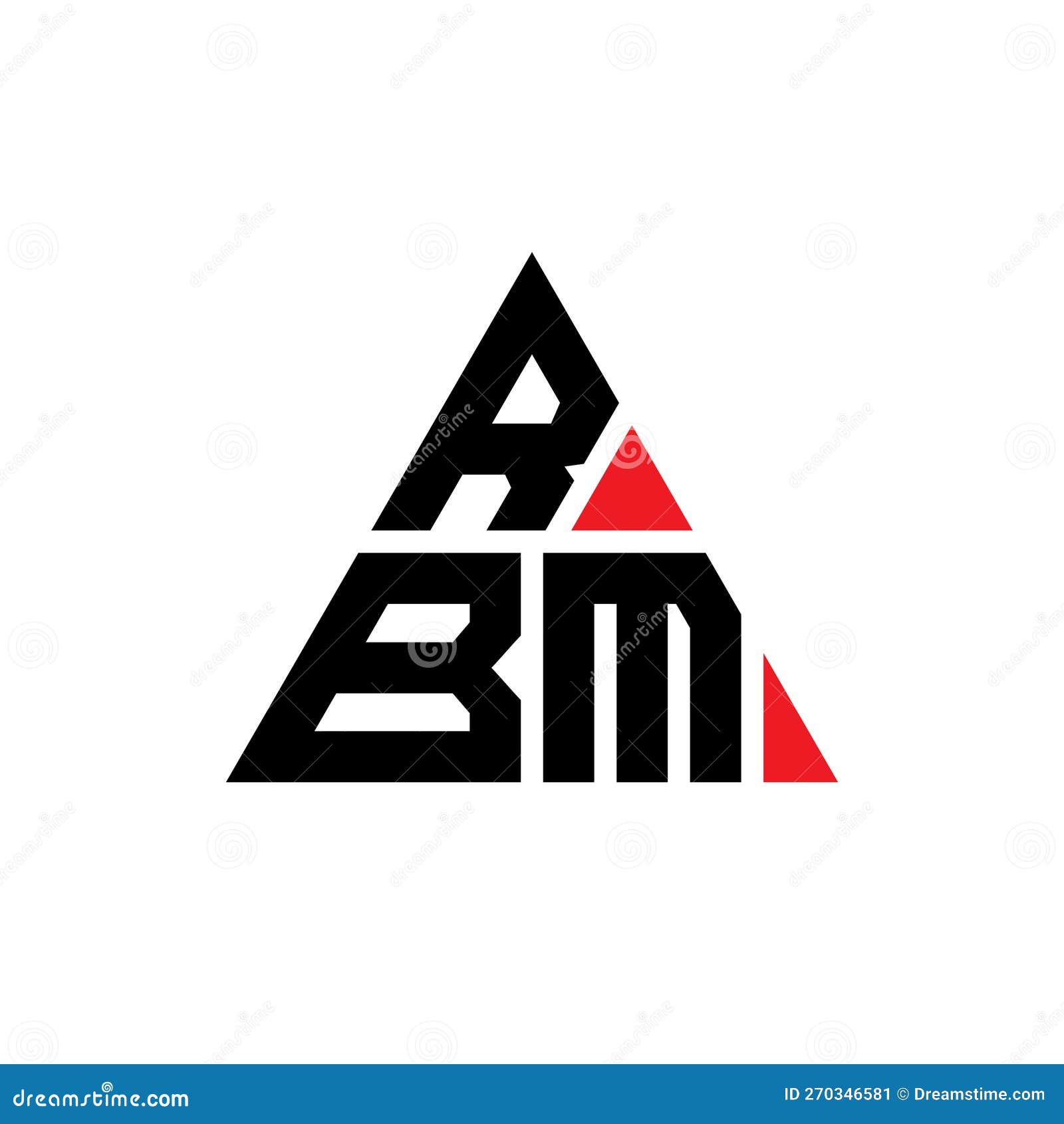 RBM Triangle Letter Logo Design with Triangle Shape. RBM Triangle Logo ...