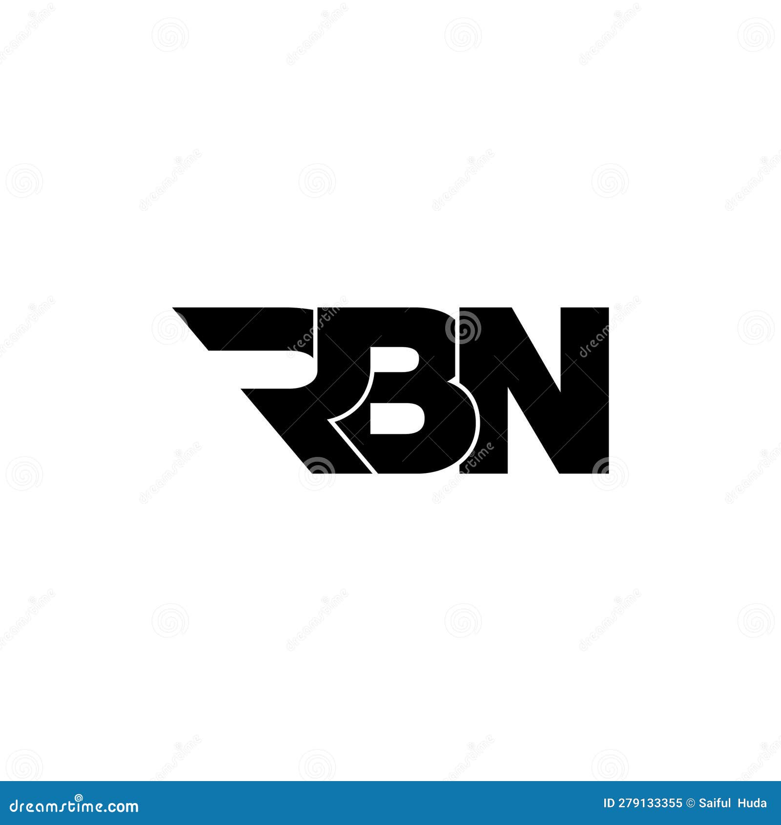 RBN Letter Monogram Logo Design Vector Stock Vector - Illustration of ...