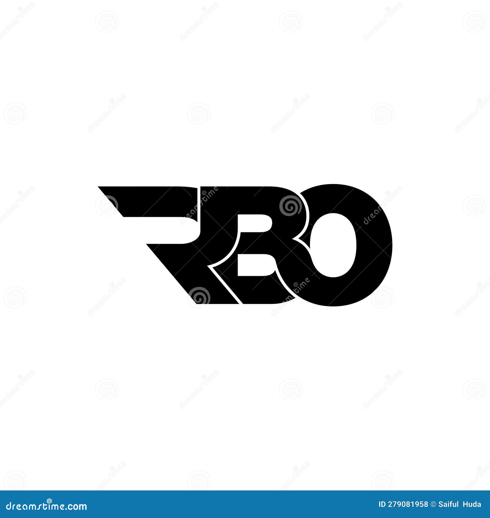 RBO Letter Monogram Logo Design Vector Stock Vector - Illustration of ...