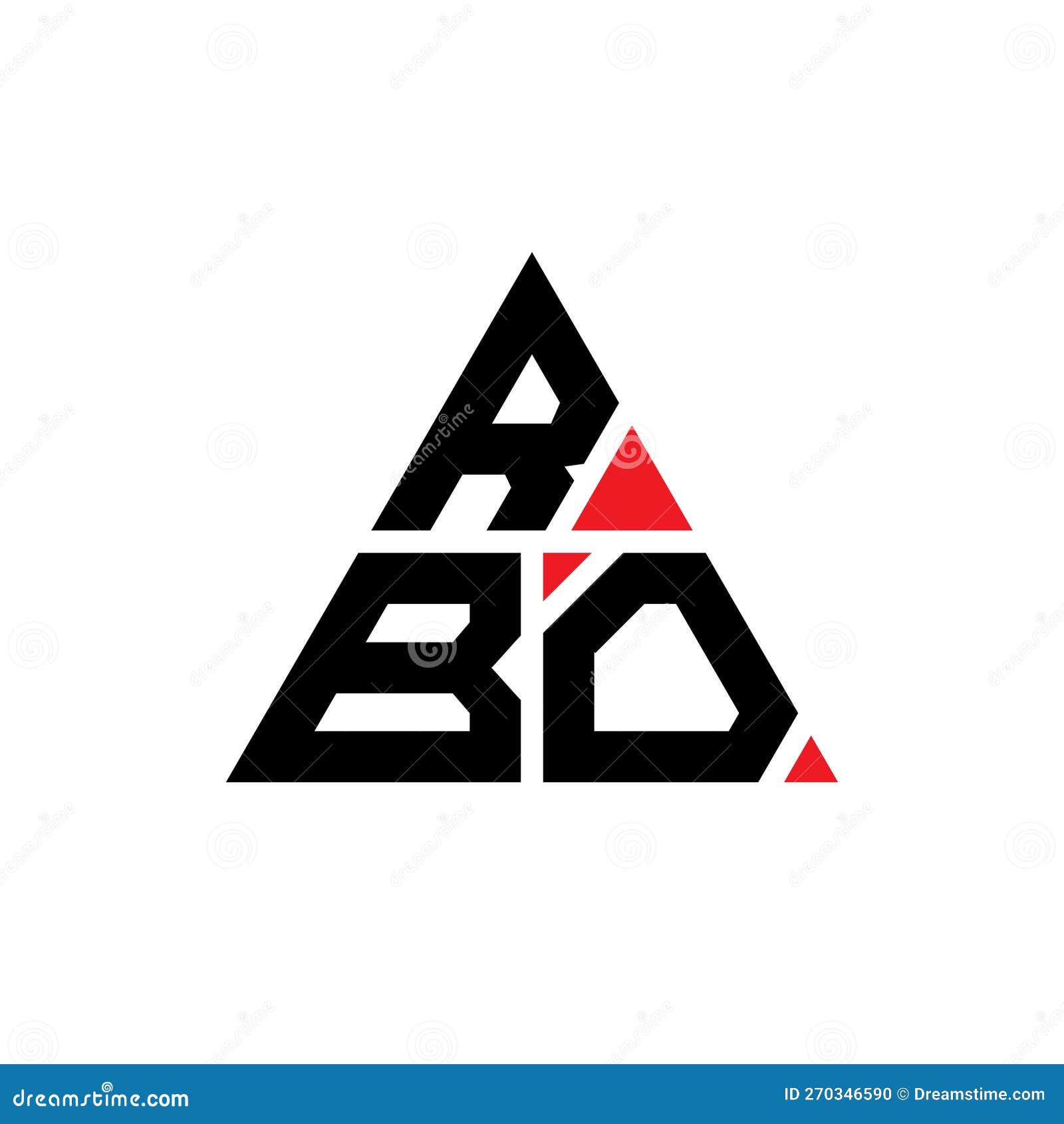 RBO Triangle Letter Logo Design with Triangle Shape. RBO Triangle Logo ...
