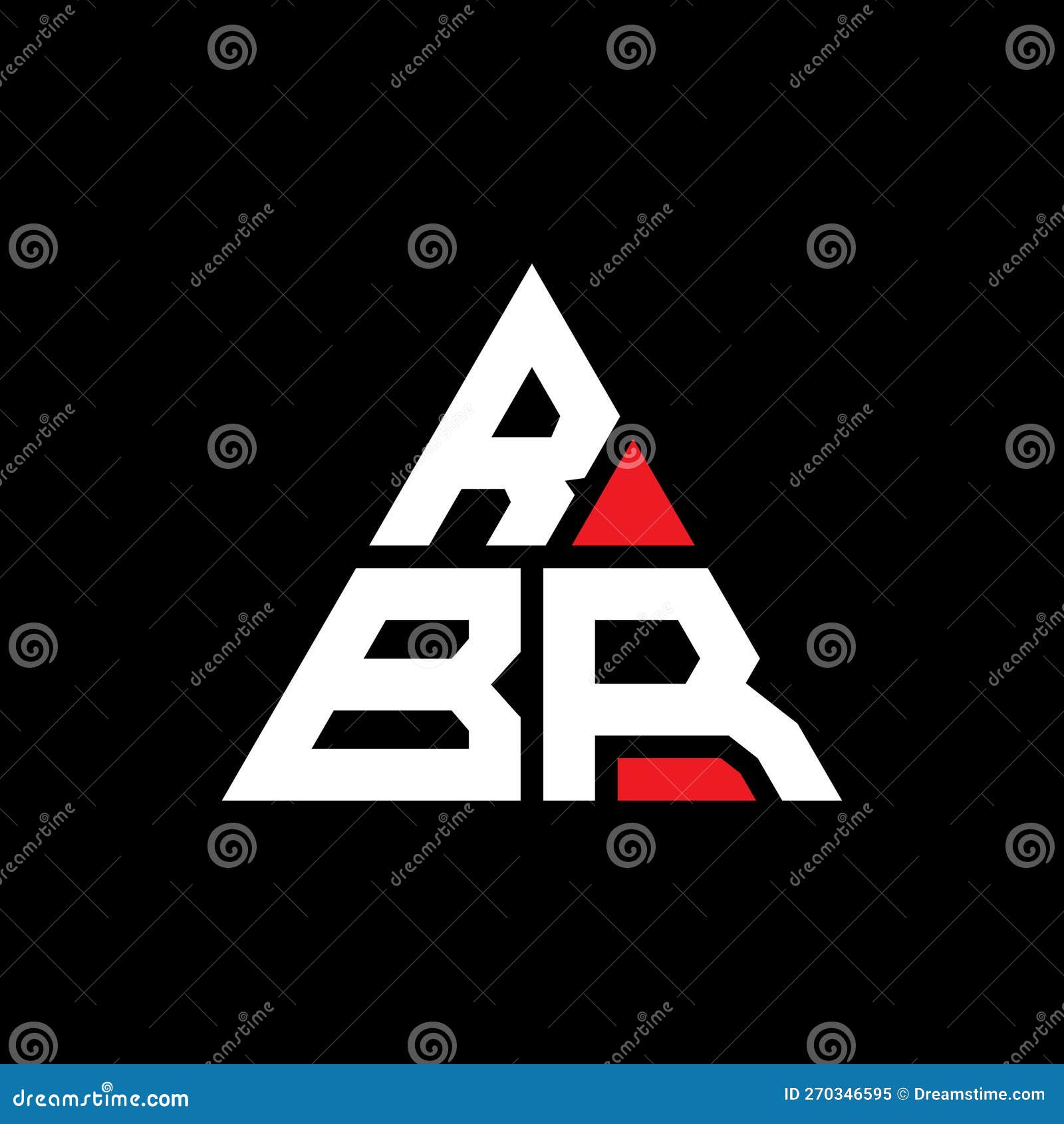 RBR Triangle Letter Logo Design with Triangle Shape. RBR Triangle Logo ...