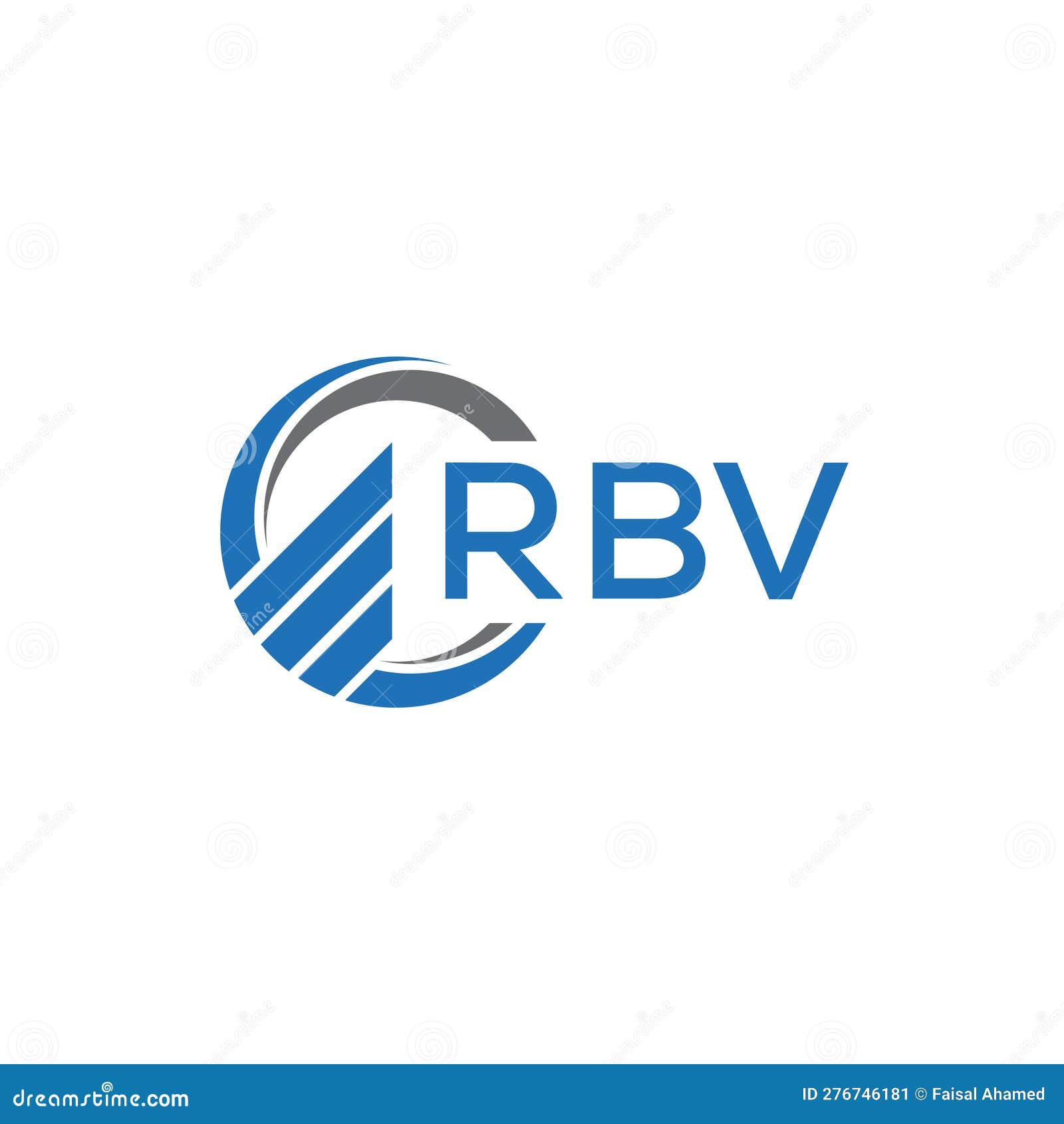 RBV Abstract Technology Logo Design on White Background. RBV Creative ...