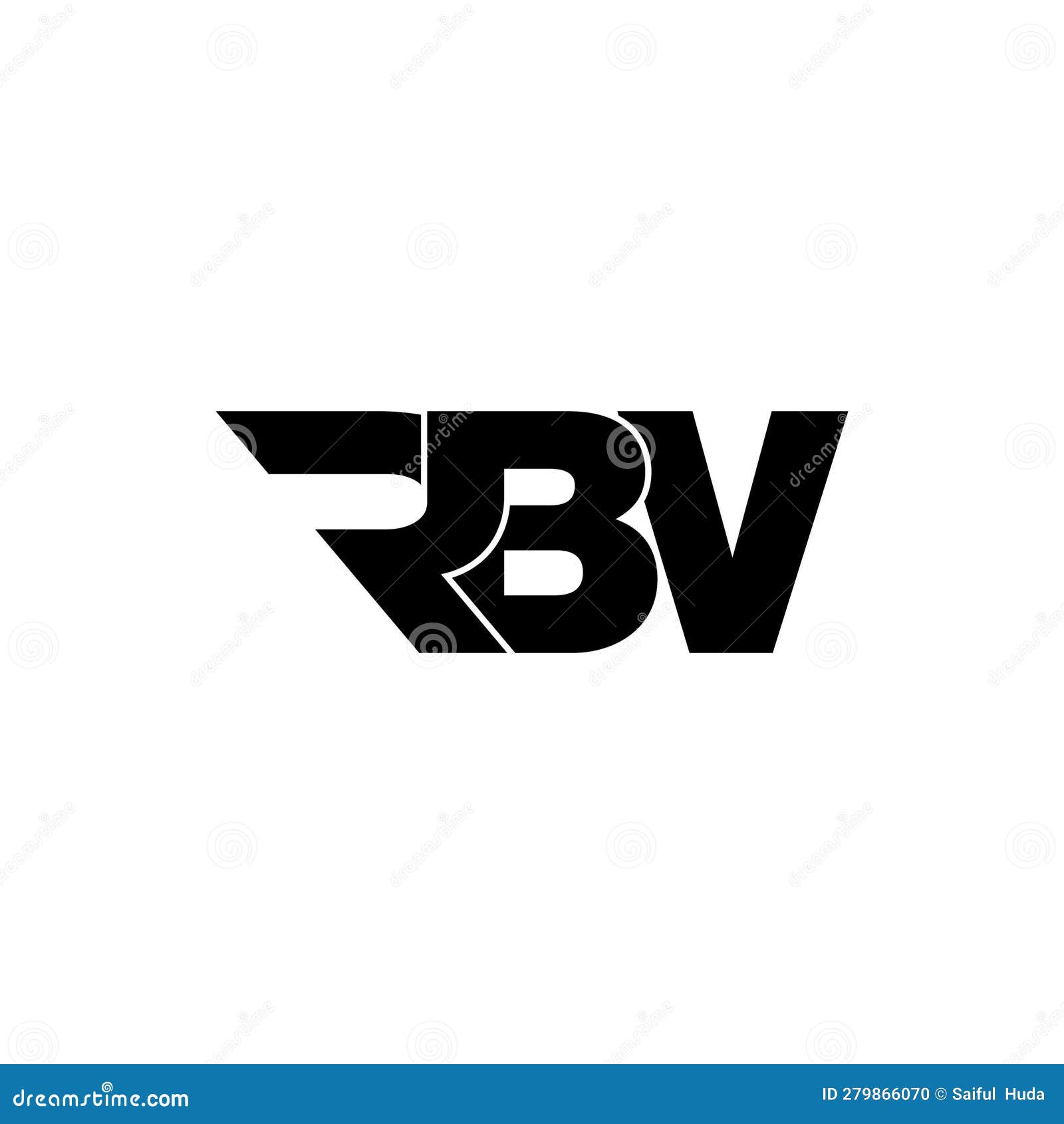 RBV Letter Monogram Logo Design Vector Stock Vector - Illustration of ...