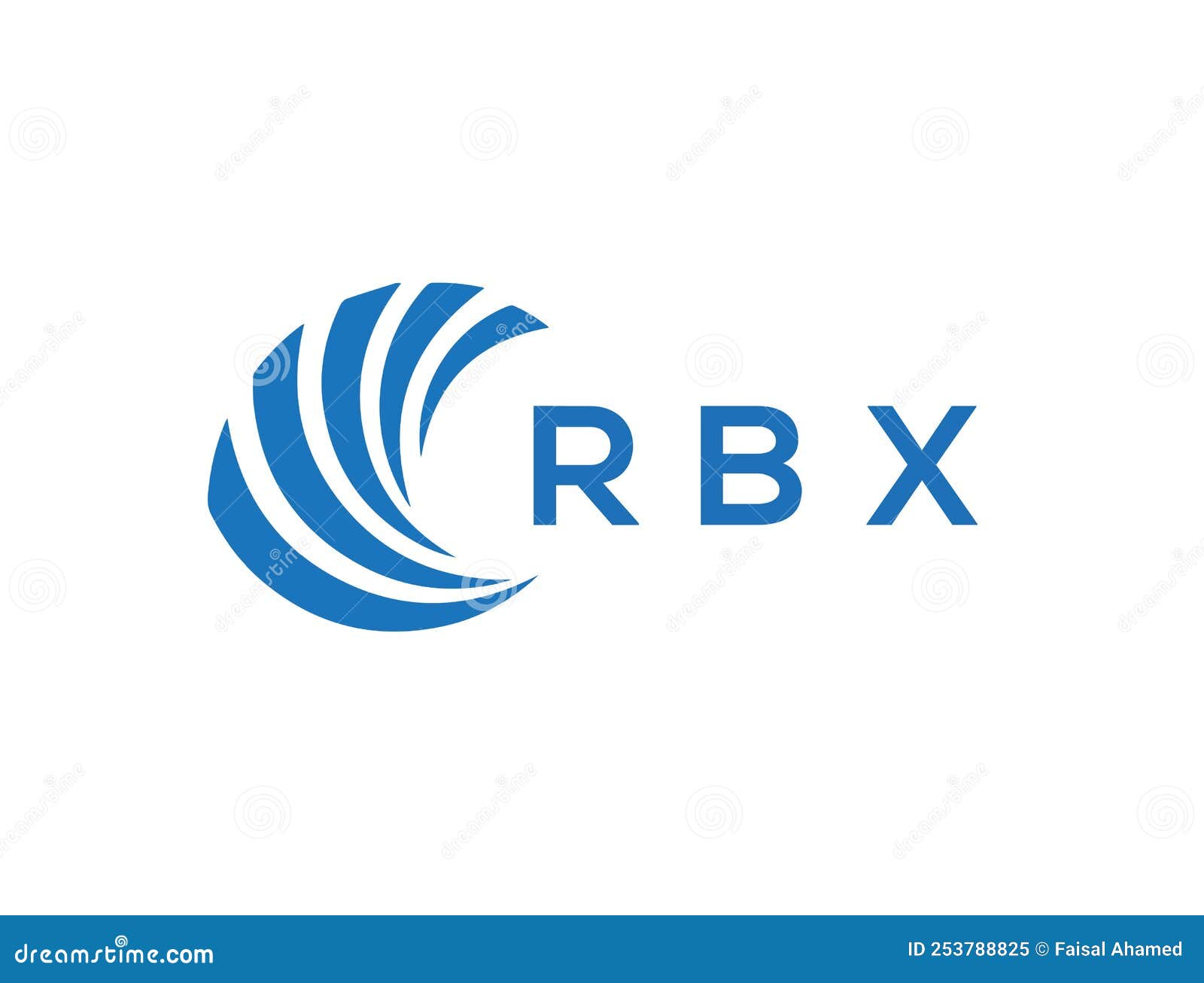 RBX Letter Logo Design on White Background. RBX Creative Circle Letter ...
