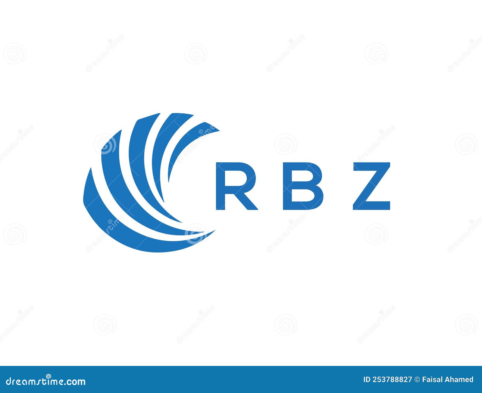 RBZ Letter Logo Design on White Background. RBZ Creative Circle Letter ...