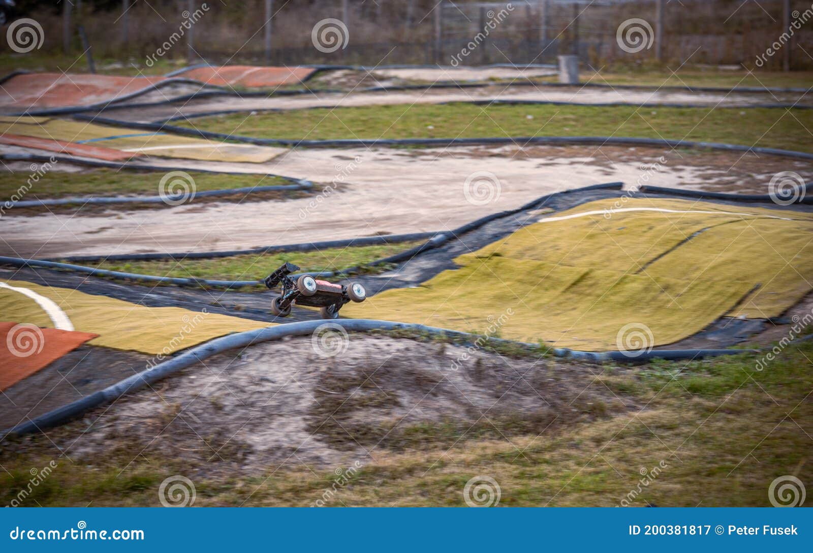 RC Buggy Landing on Its Side after a Jump Stock Image - Image of action ...
