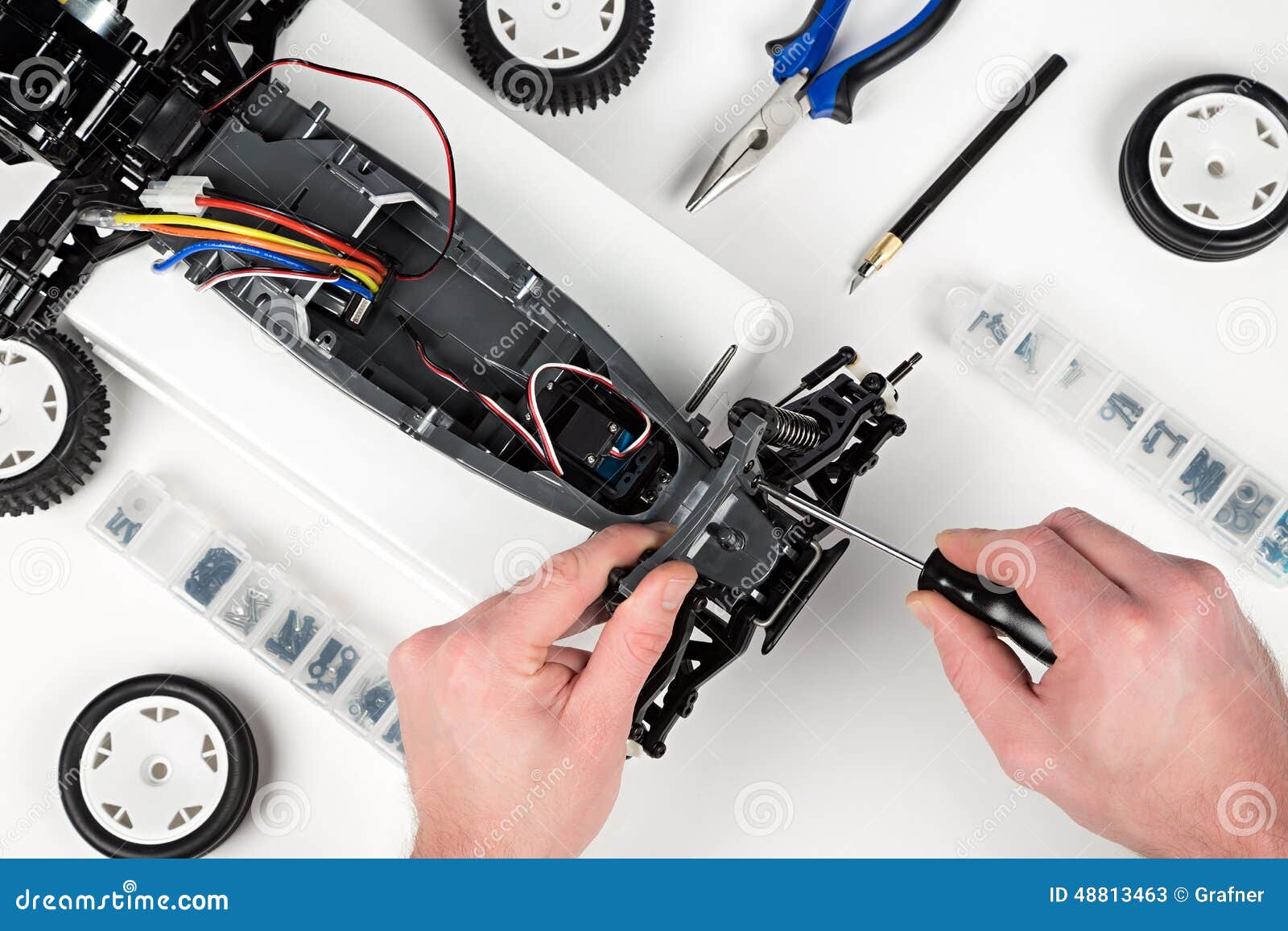 Rc car assembling stock image. Image of competition, control - 48813463