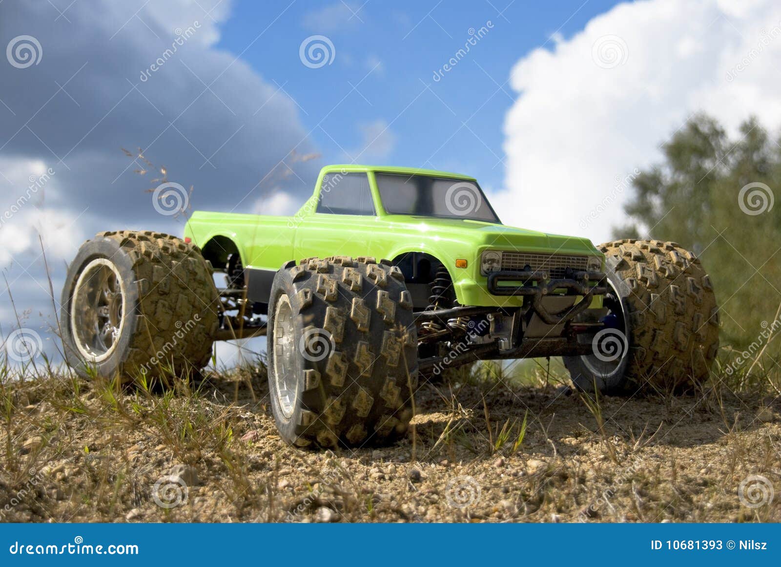 RC Car Monster Truck green stock image. Image of dirt - 10681393