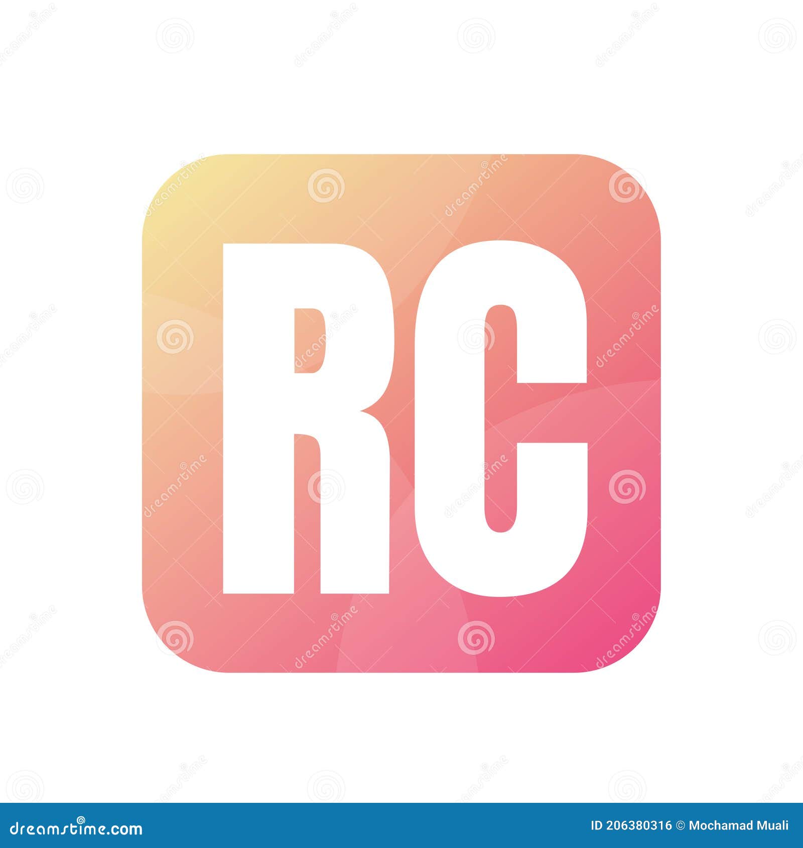 RC Letter Logo Design with Simple Style Stock Vector - Illustration of ...