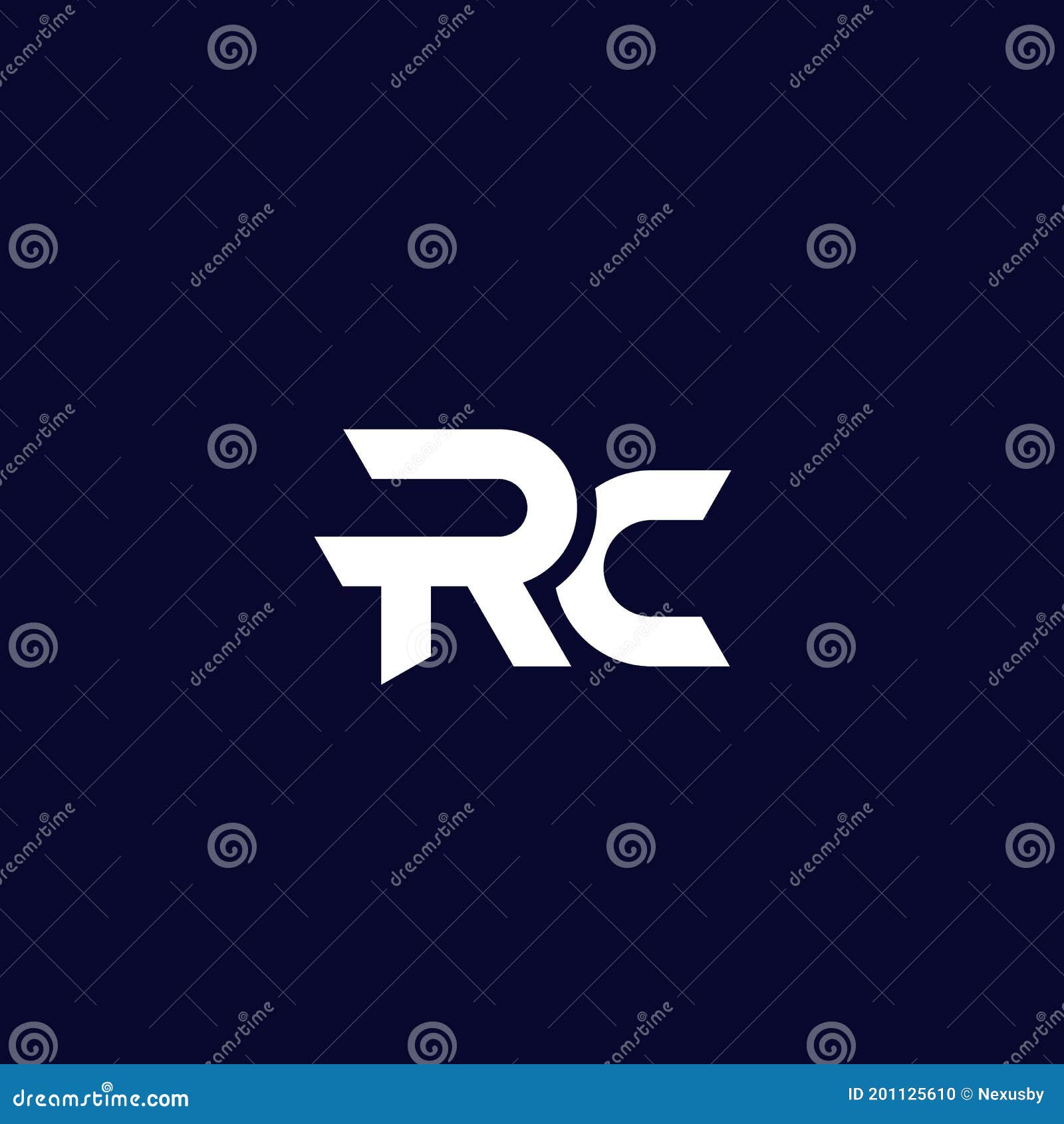 RC Letters Logo Design, Vector Stock Vector - Illustration of symbol ...