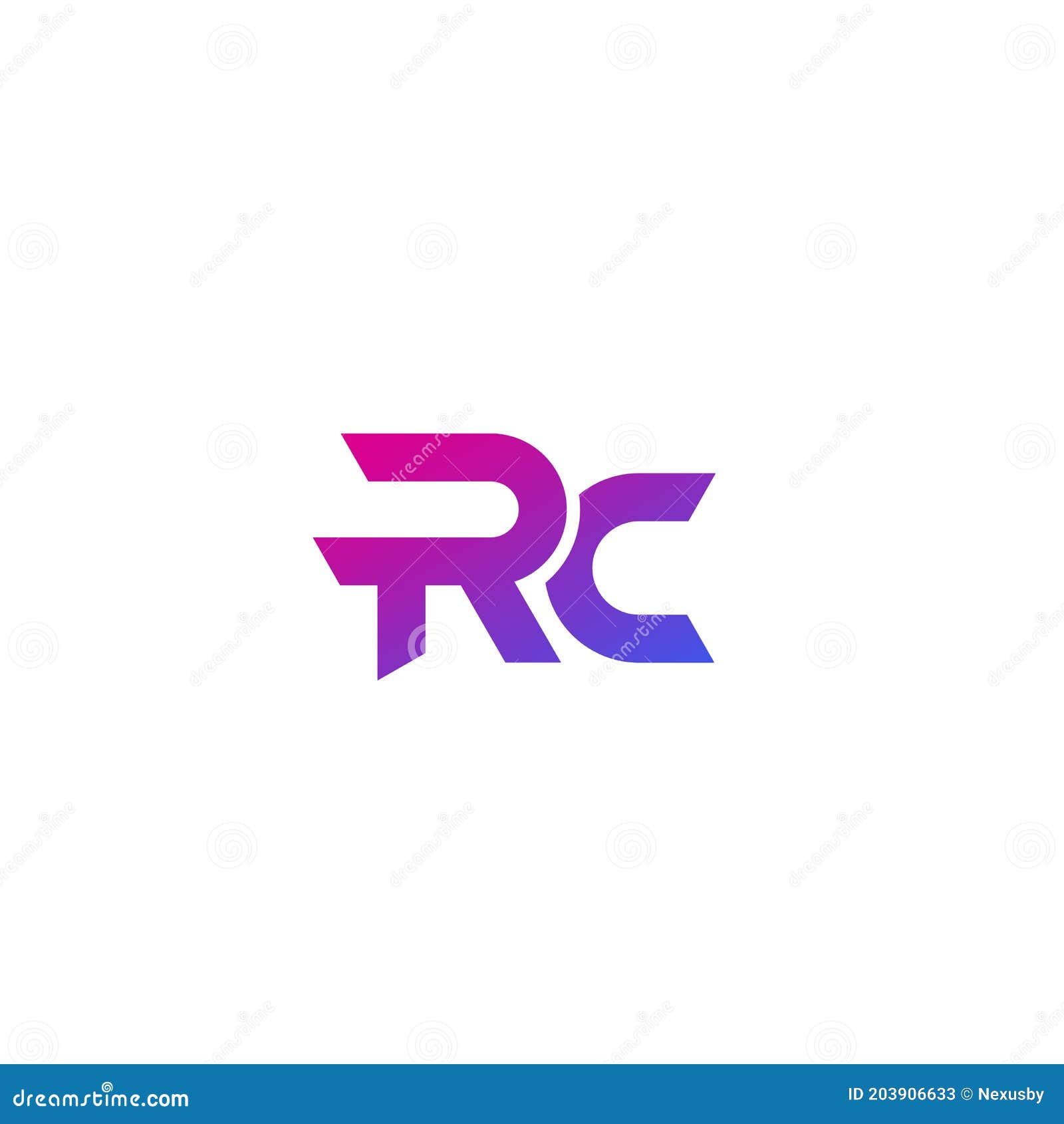 RC Letters Logo Design on White Stock Vector - Illustration of trendy ...