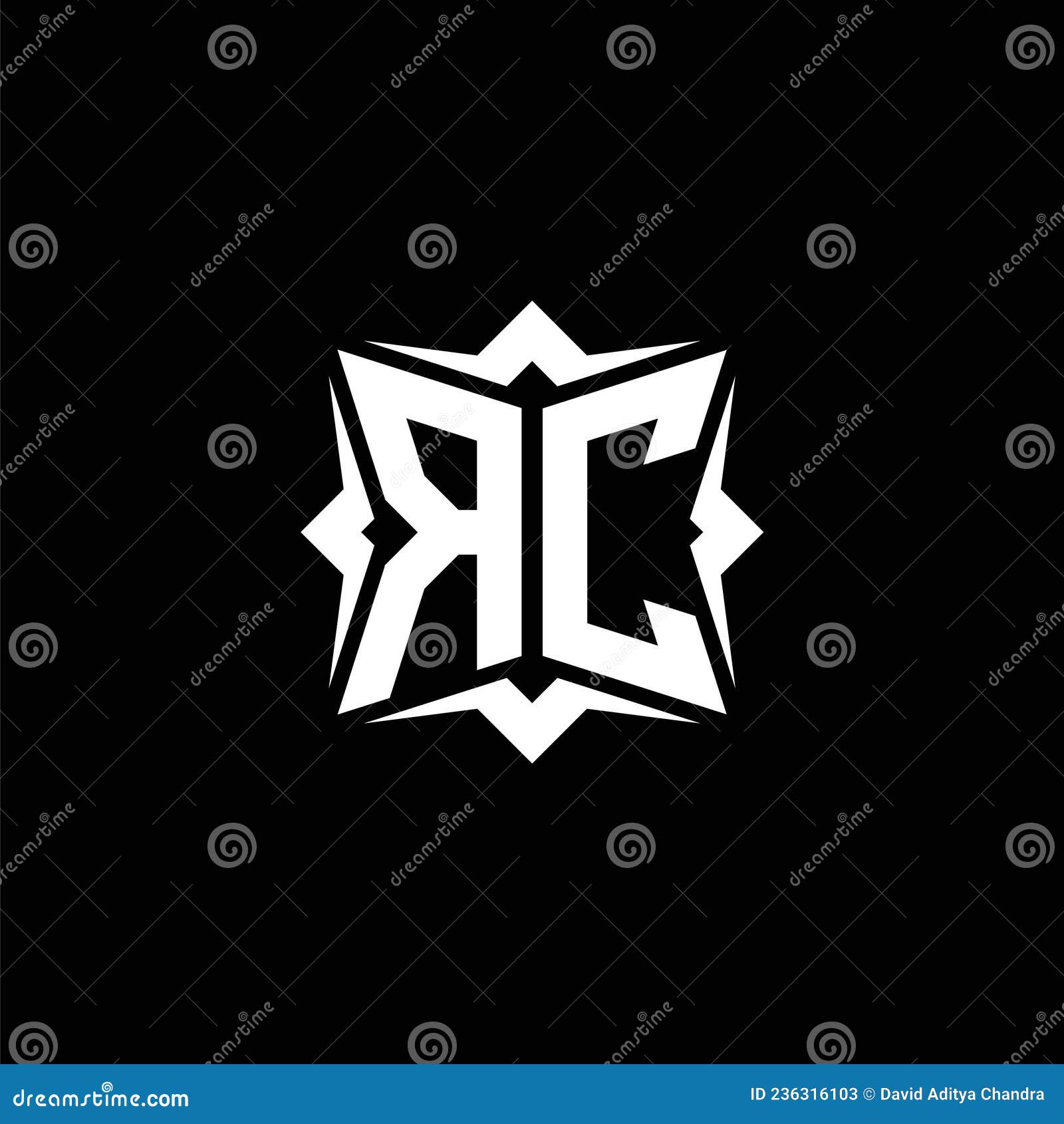 RC Logo Monogram Geometric Modern Design Stock Vector - Illustration of ...