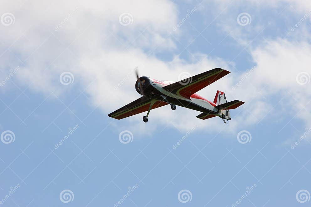 RC Model Airplane Flying in the Blue Sky Stock Photo - Image of light ...