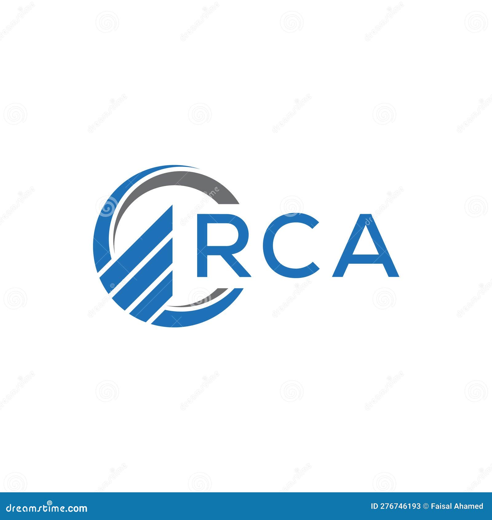 RCA Abstract Technology Logo Design on White Background. RCA Creative ...