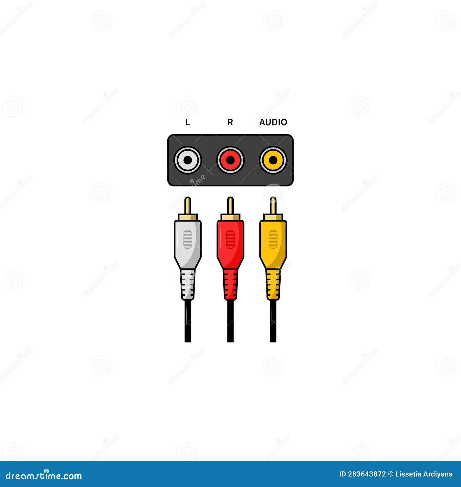 RCA Audio Video Cable Vector Graphics Stock Vector - Illustration of ...