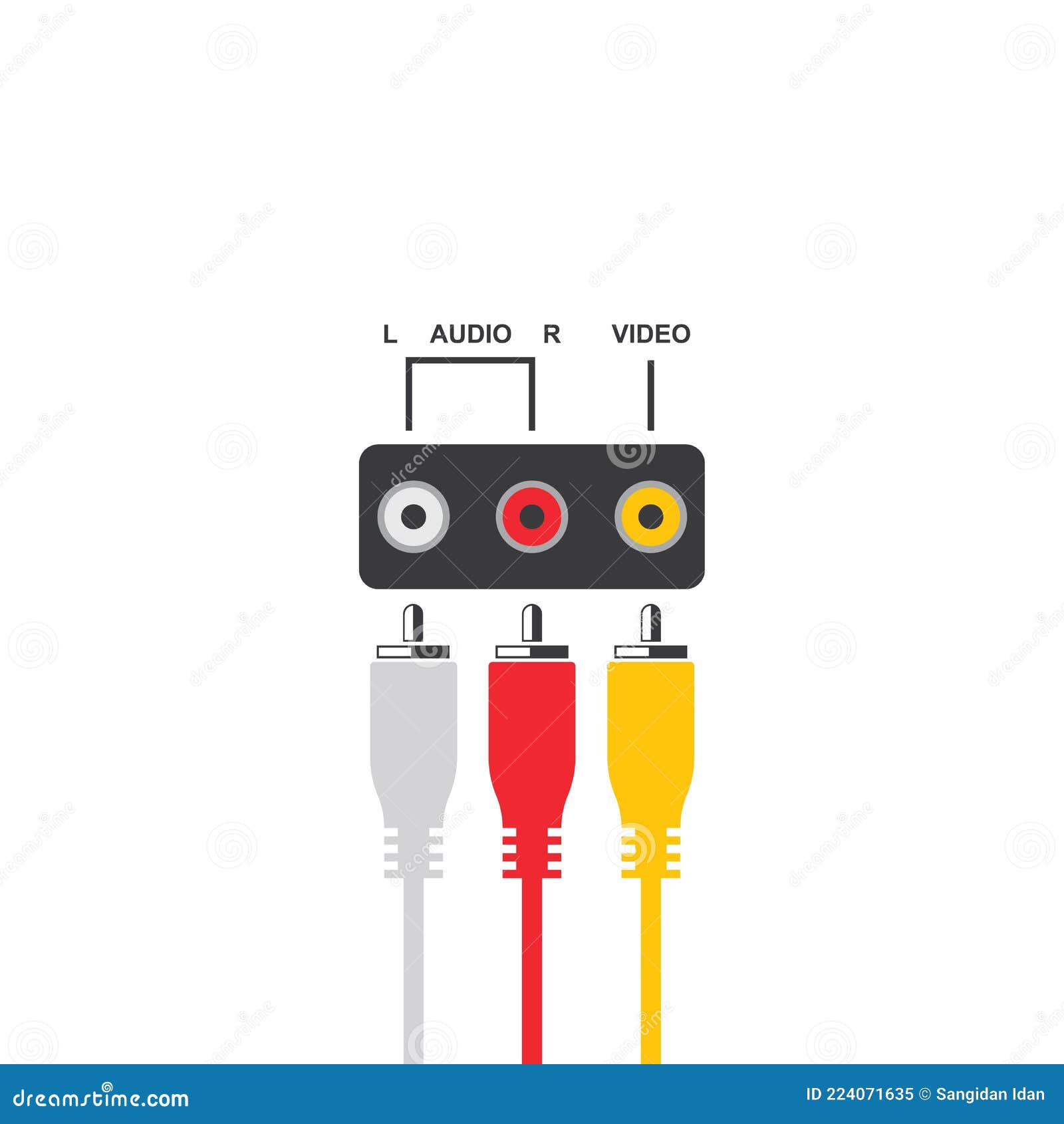 RCA Cable Icon Vector Illustration Design Stock Vector - Illustration ...