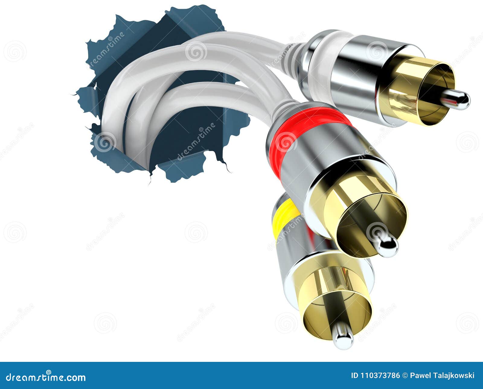 RCA Cable On White Background Stock Photo | CartoonDealer.com #110373786