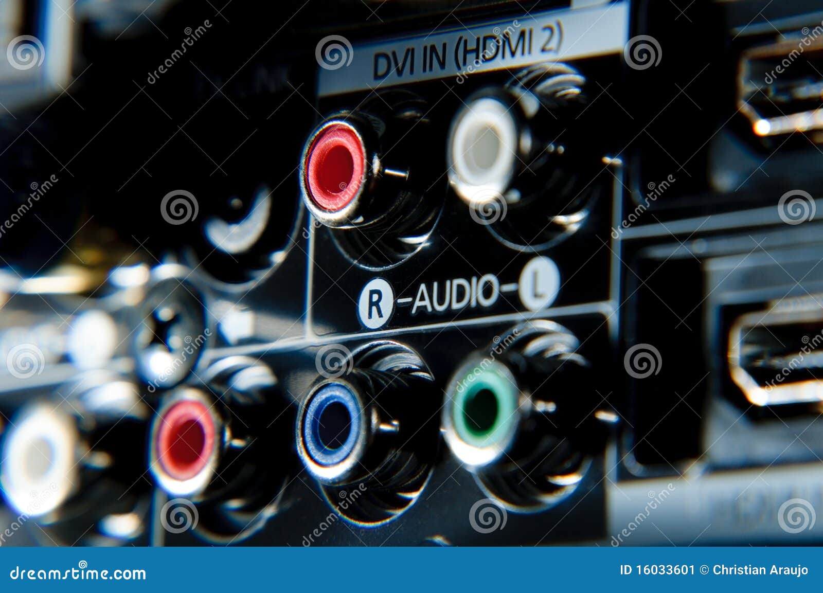 RCA Connection stock image. Image of device, jack, isolated - 16033601