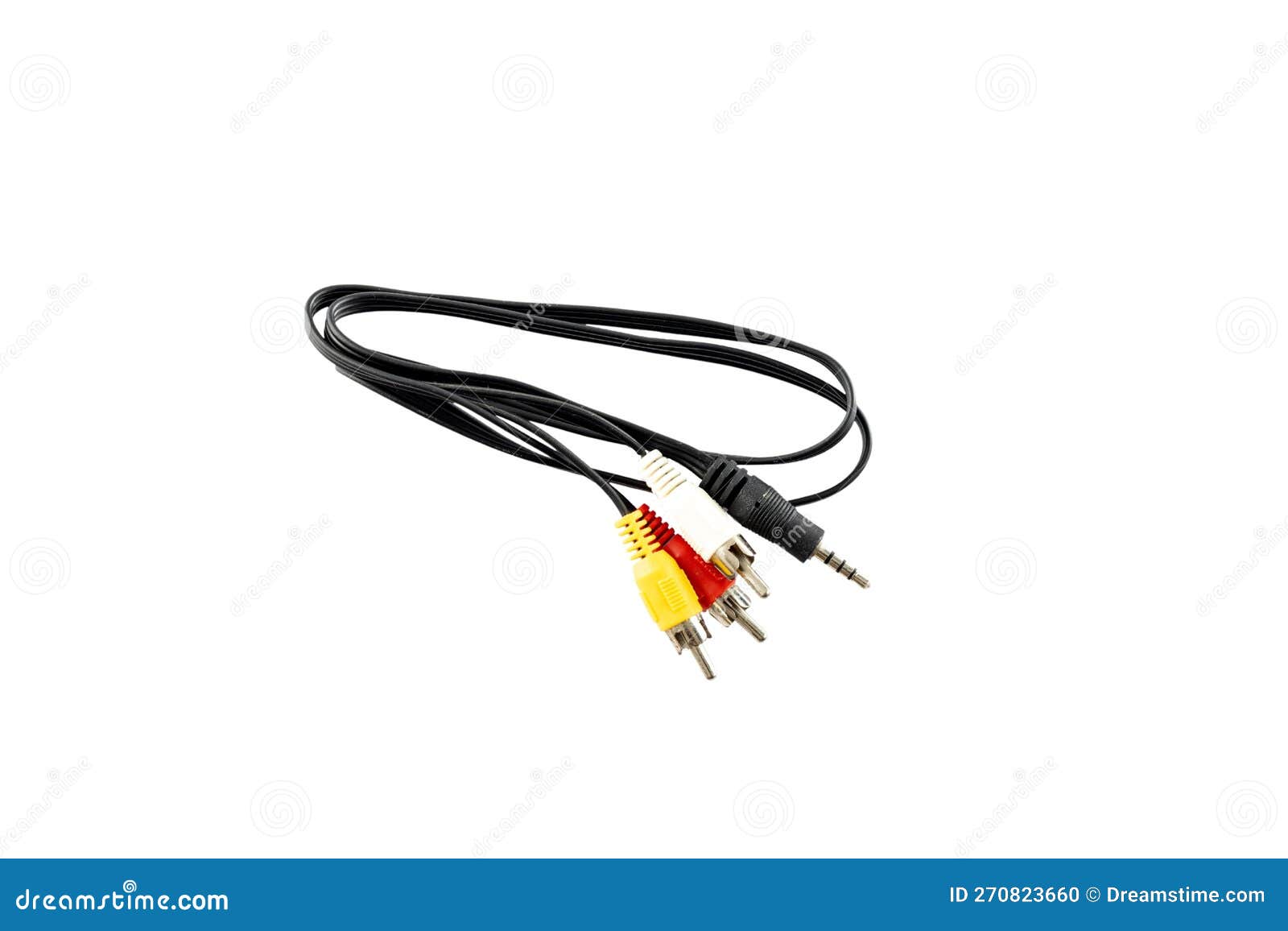 Rca Connector Cable Isolated on White Background Stock Photo - Image of ...