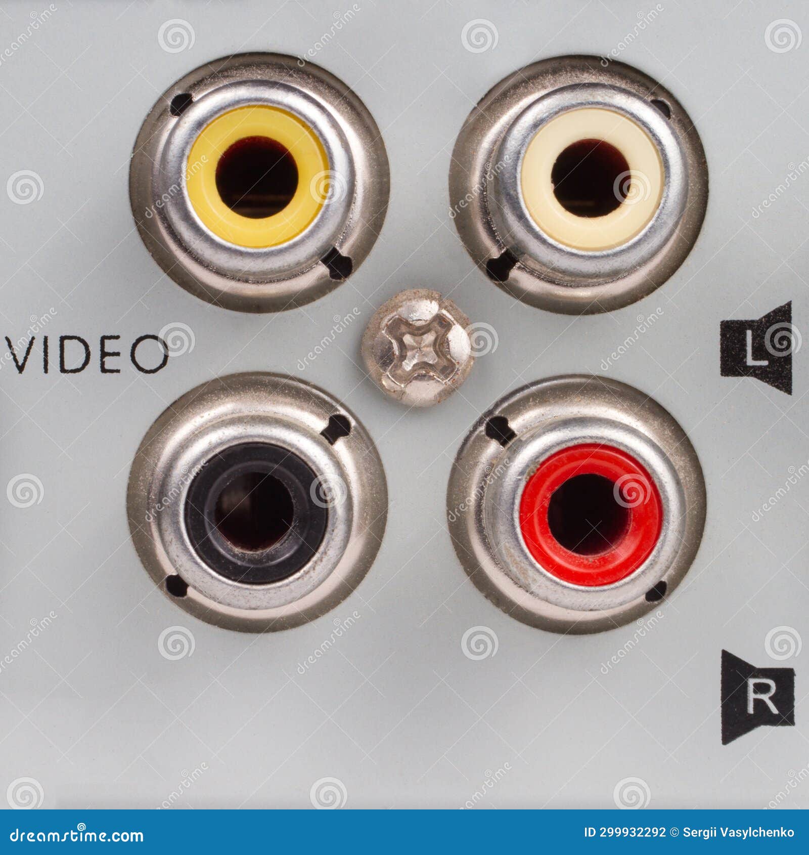RCA Connectors for Connecting Audio and Video Devices. Stock Photo ...
