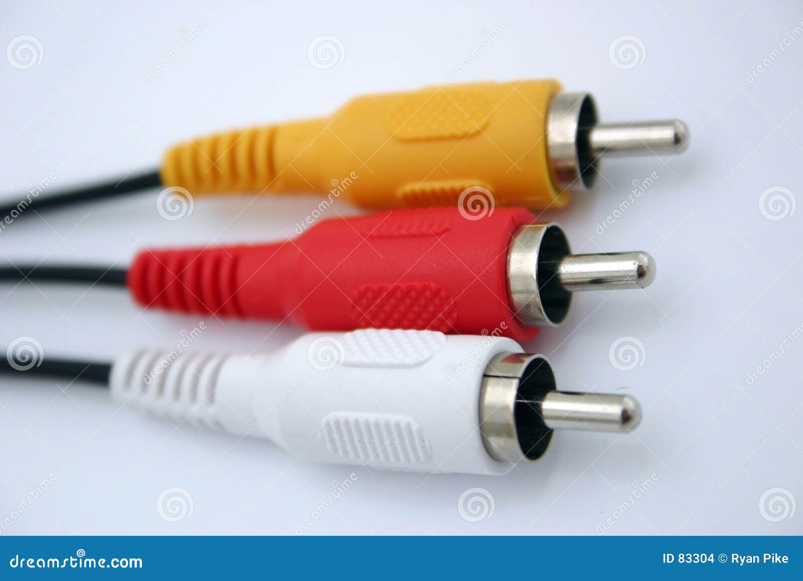 Rca cord stock photo. Image of wire, electric, plug, white - 83304