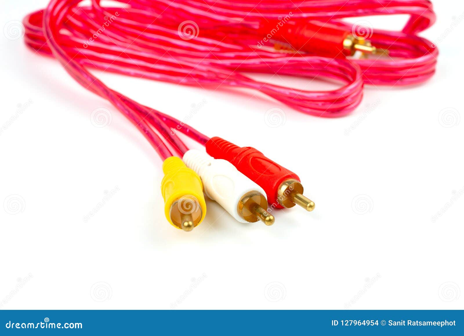 RCA Input Audio and Video Signals Connection. Stock Photo - Image of ...