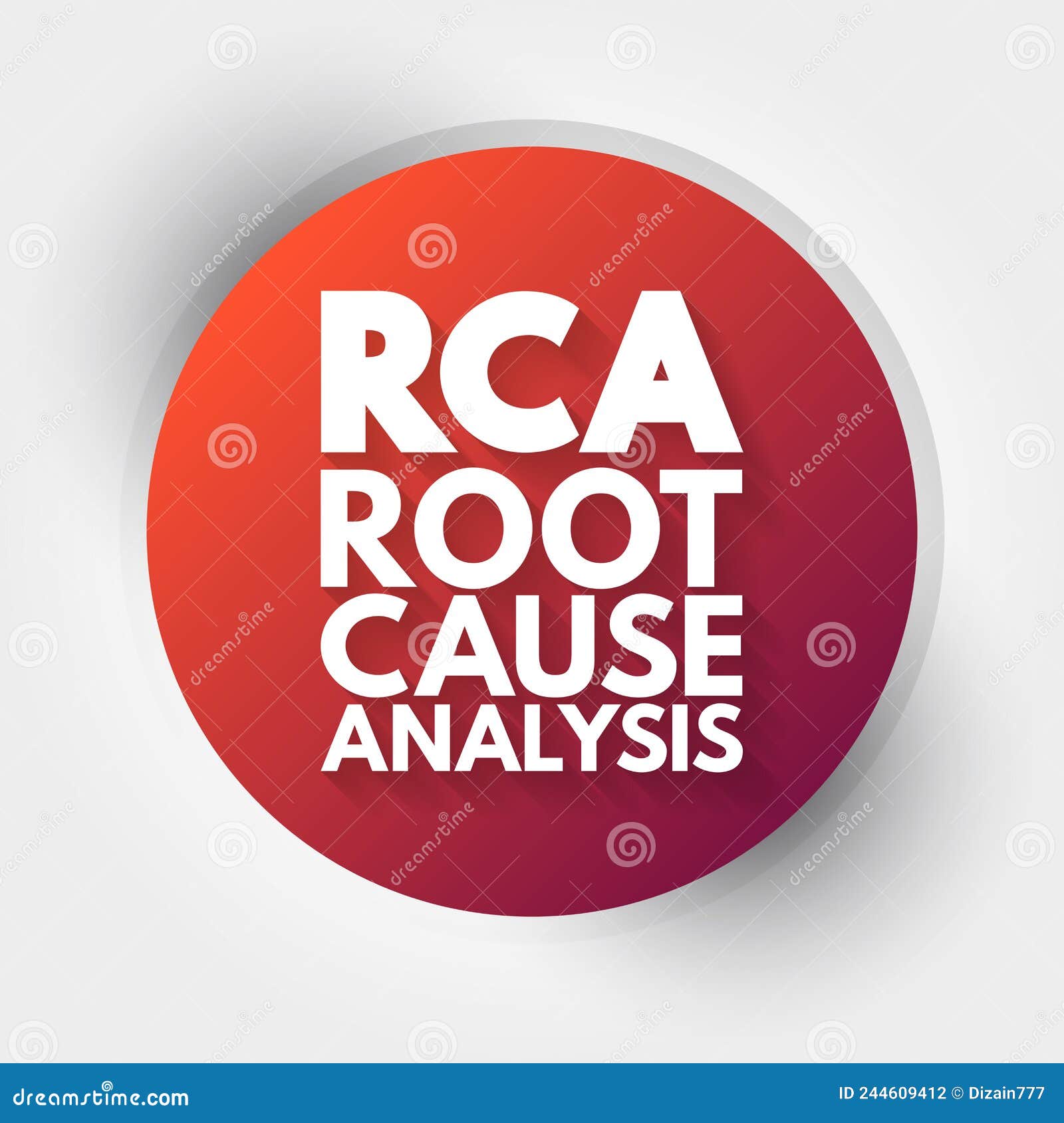 RCA - Root Cause Analysis Acronym, Concept Background Stock Photography ...